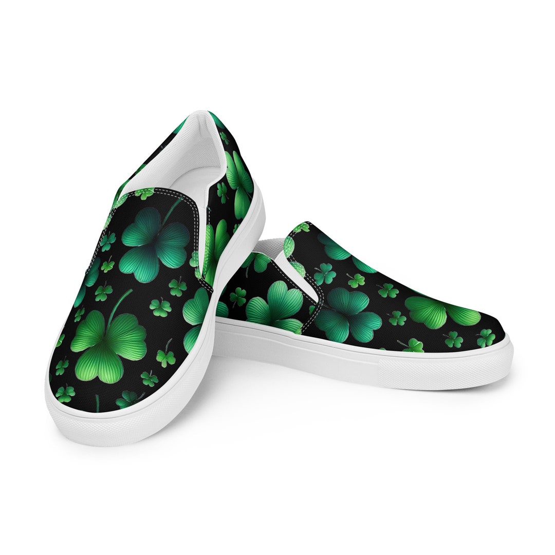 Irish Shamrock Women’s Slip-on Canvas Shoes - Etsy