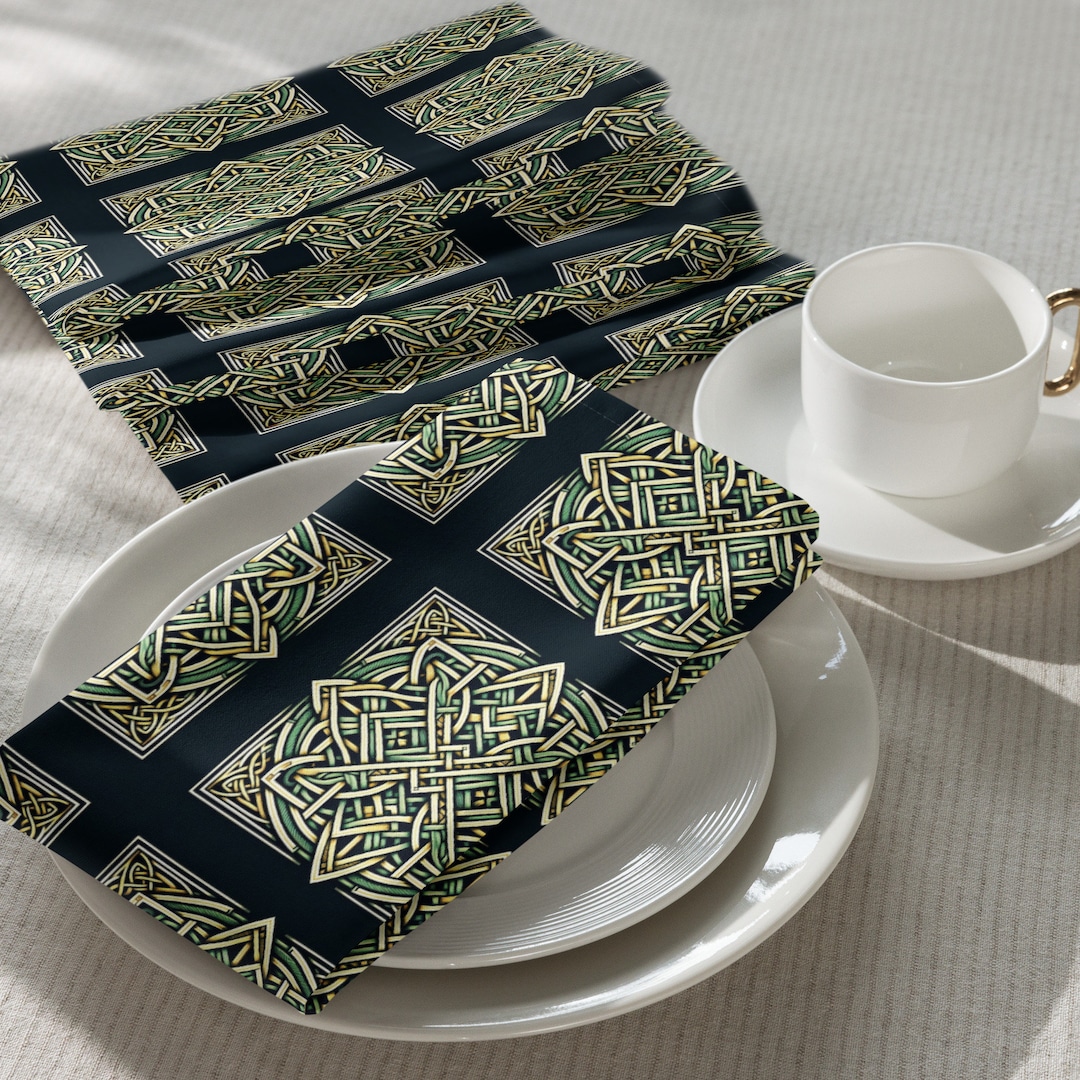Celtic Knot Cloth Napkin Set - Etsy