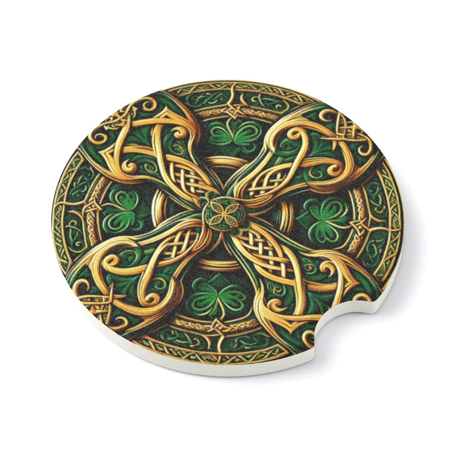 Irish Celtic Shield Soapstone Car Coaster - Etsy
