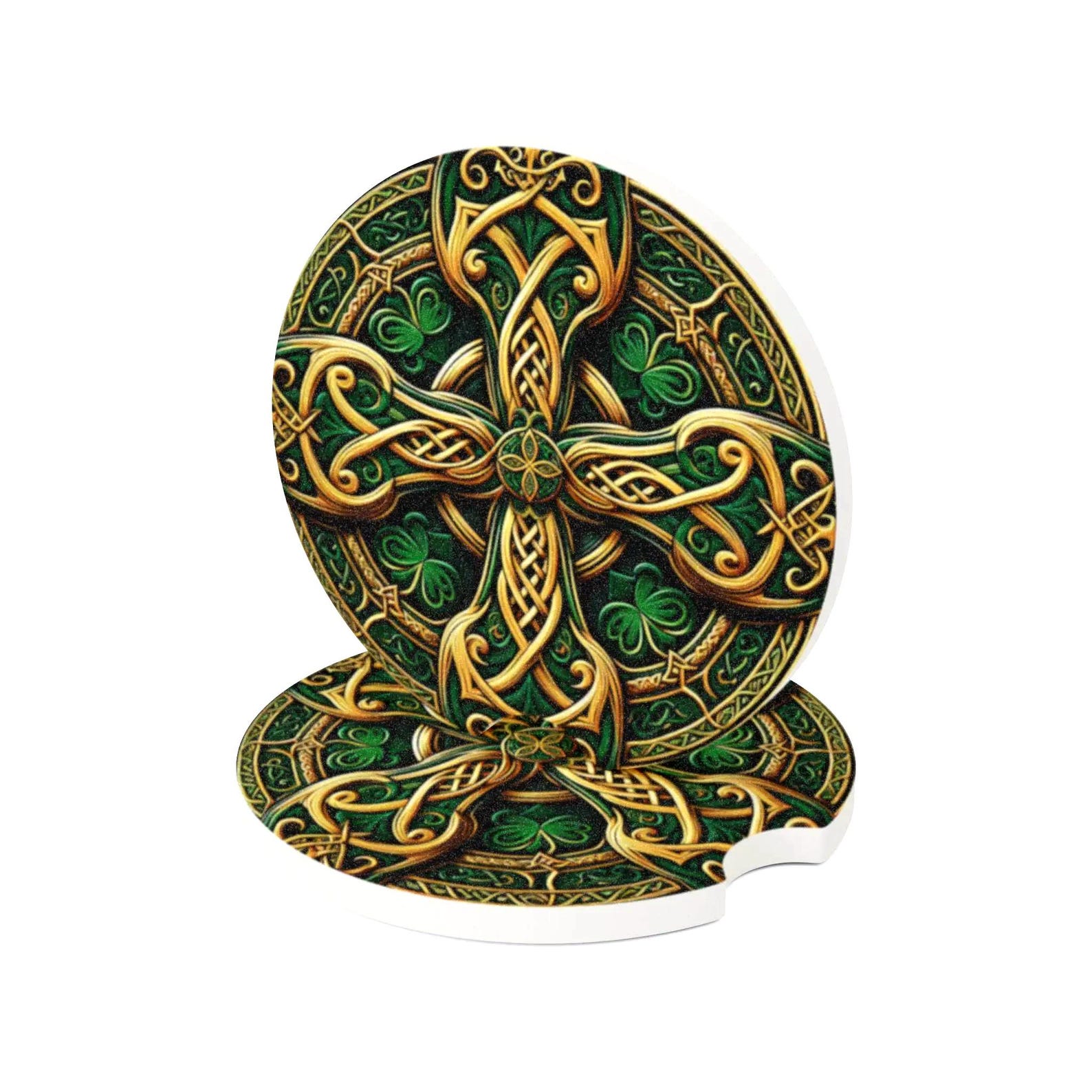 Irish Celtic Shield Soapstone Car Coaster - Etsy