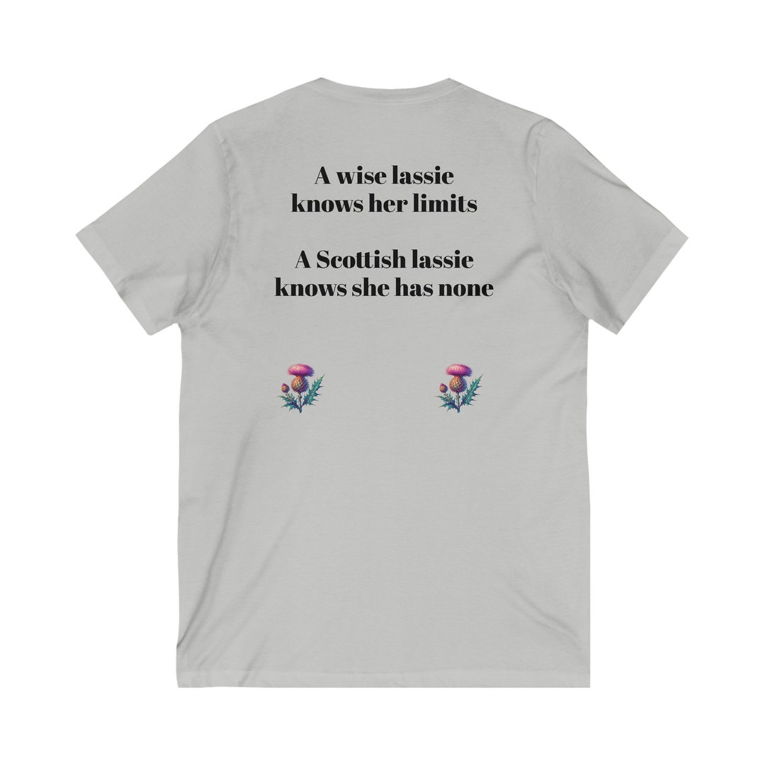 Scottish Lassie Short Sleeve V-neck Tee - Etsy