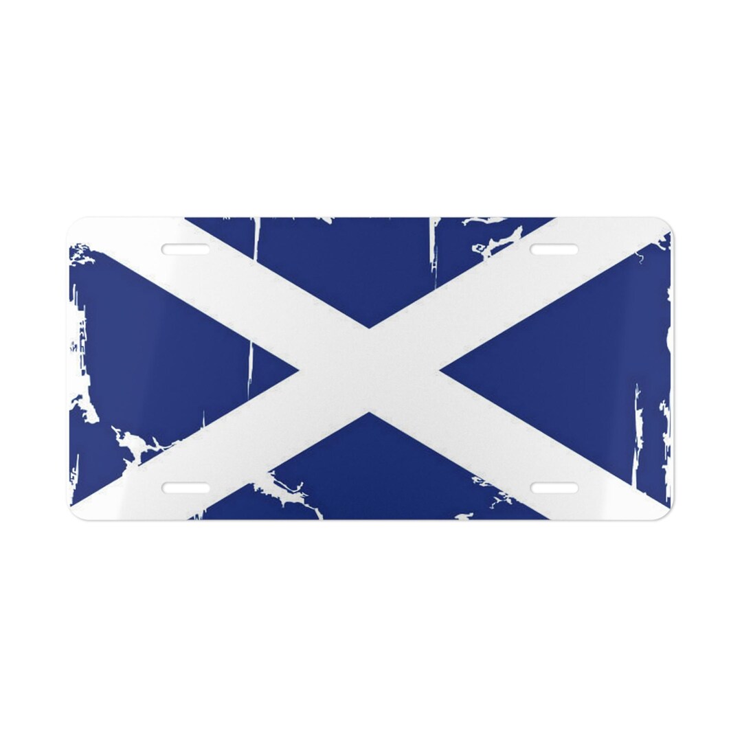 Scottish Saltire (distressed) Vanity Plate - Etsy