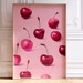 Cherry Wall Art Print, Printable Feminine Poster, Cherries Poster Soft ...