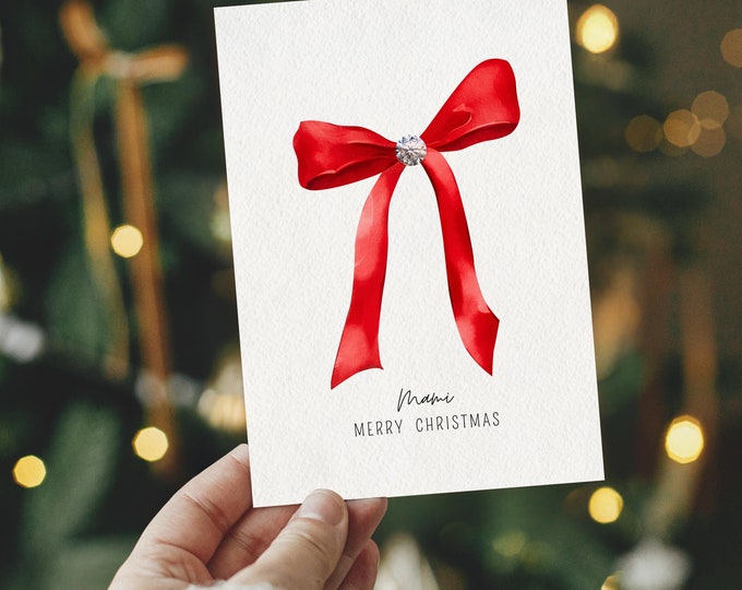 5x Christmas Watercolour Cards, Winter Holidays Card Set, Christmas ...