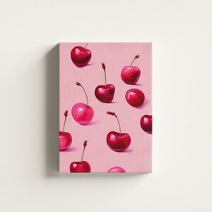 Cherry Wall Art Print, Printable Feminine Poster, Cherries Poster Soft ...
