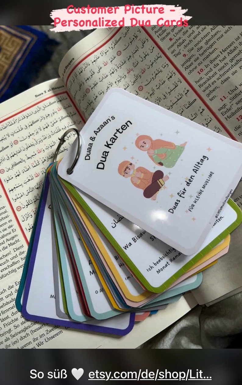 Dua Flash Cards for Children Printed and Laminated Assembled With ...
