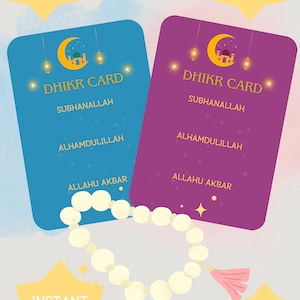 Printable Dhikr Card for “DIY” Activity With Children - Digital ...