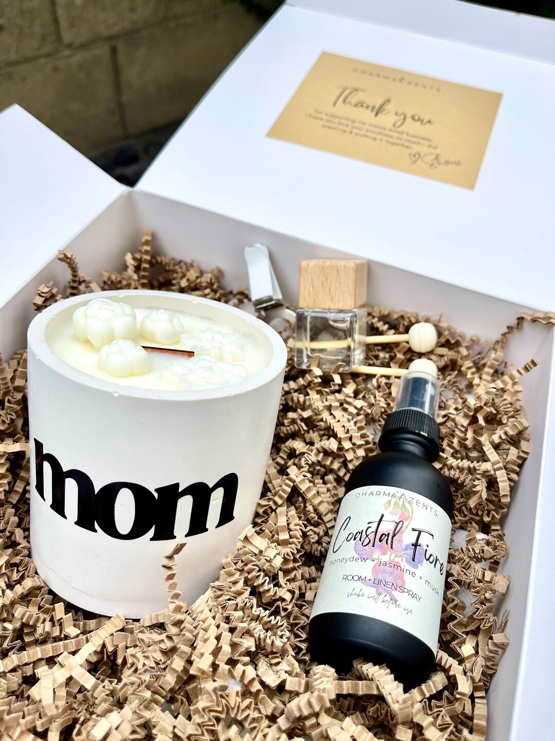 Mothers Day Candle Gift Basket Includes Candle, Linen/room Spray and ...