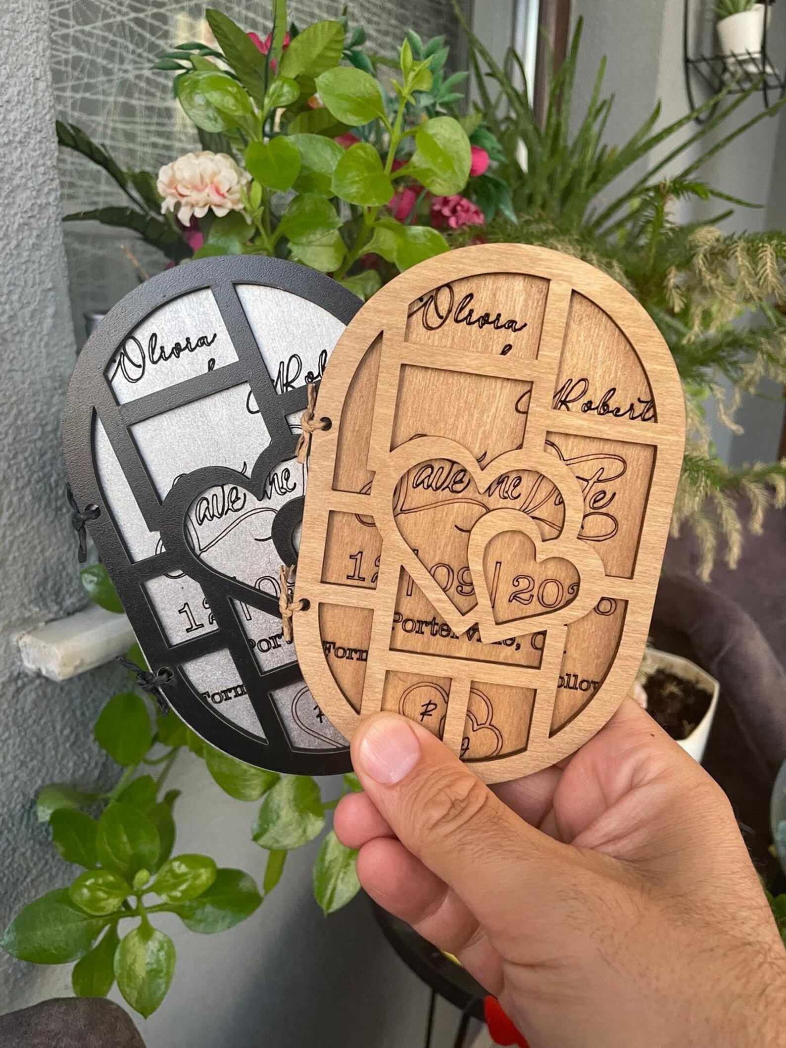 Personalized Wooden Invitation Wooden Invitation Tropical Wooden ...