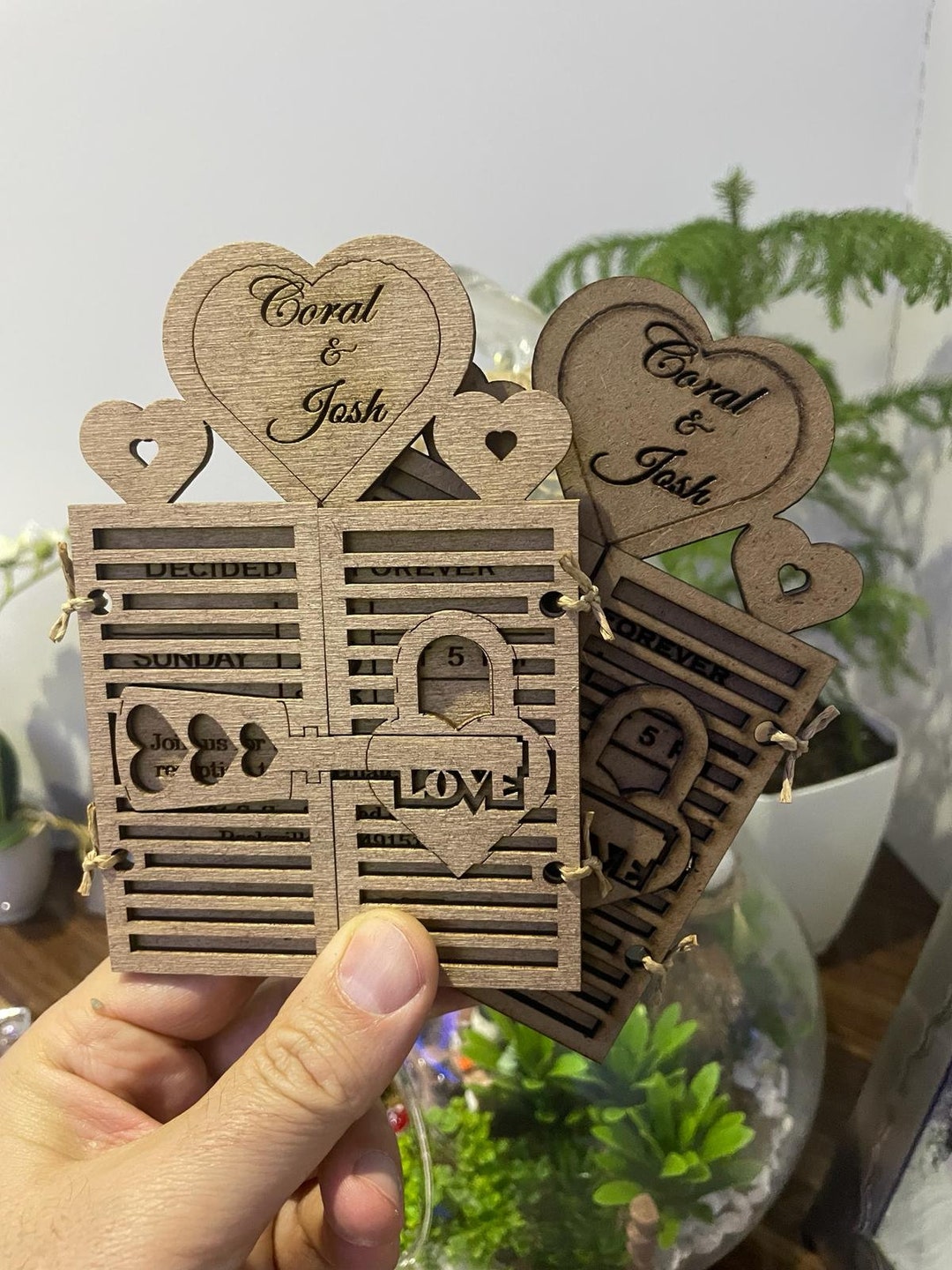 Rustic Wedding Invitations Wooden Invitation Set Tropical Wooden ...