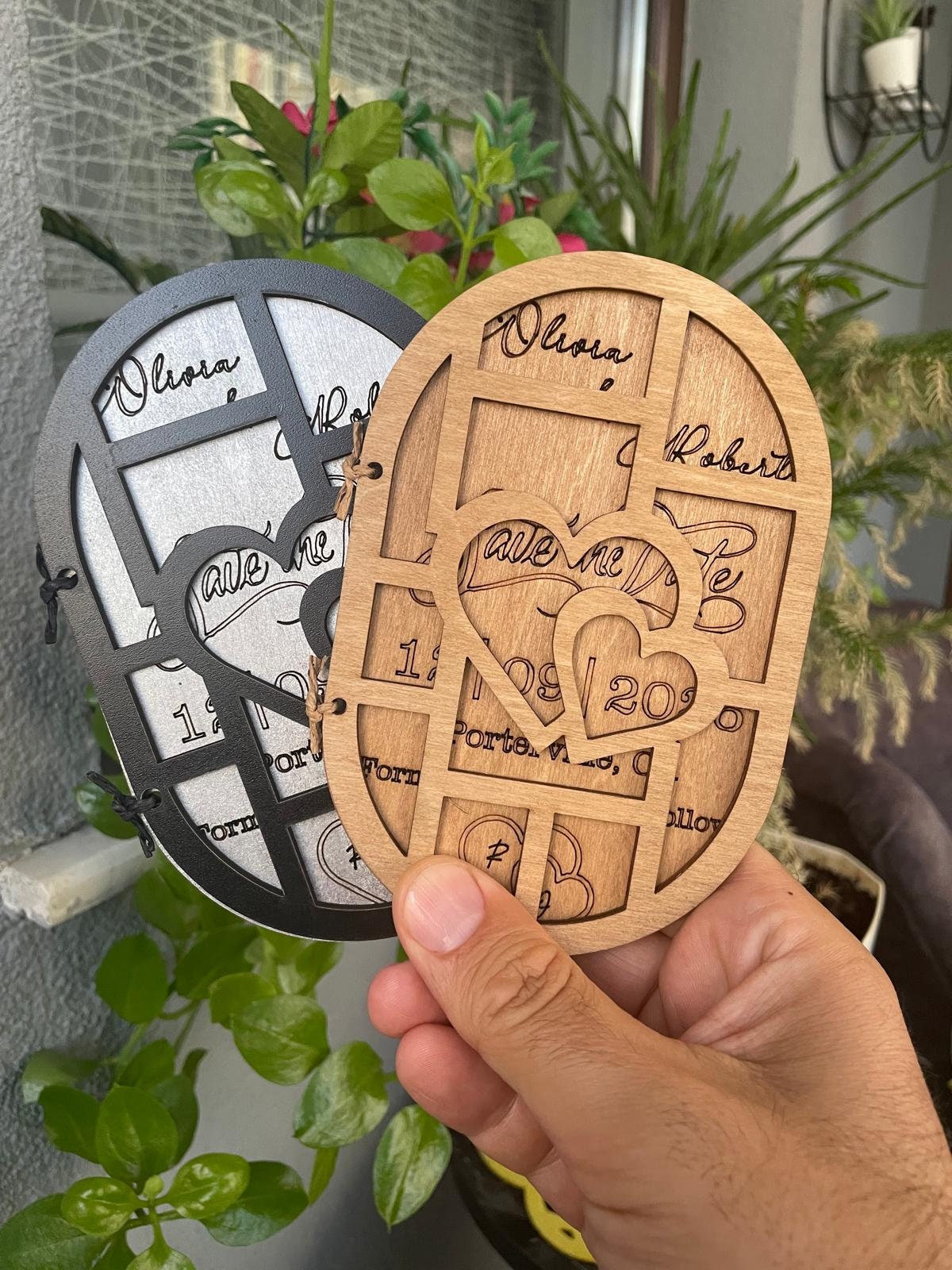 Personalized Wooden Invitation Wooden Invitation Tropical Wooden ...