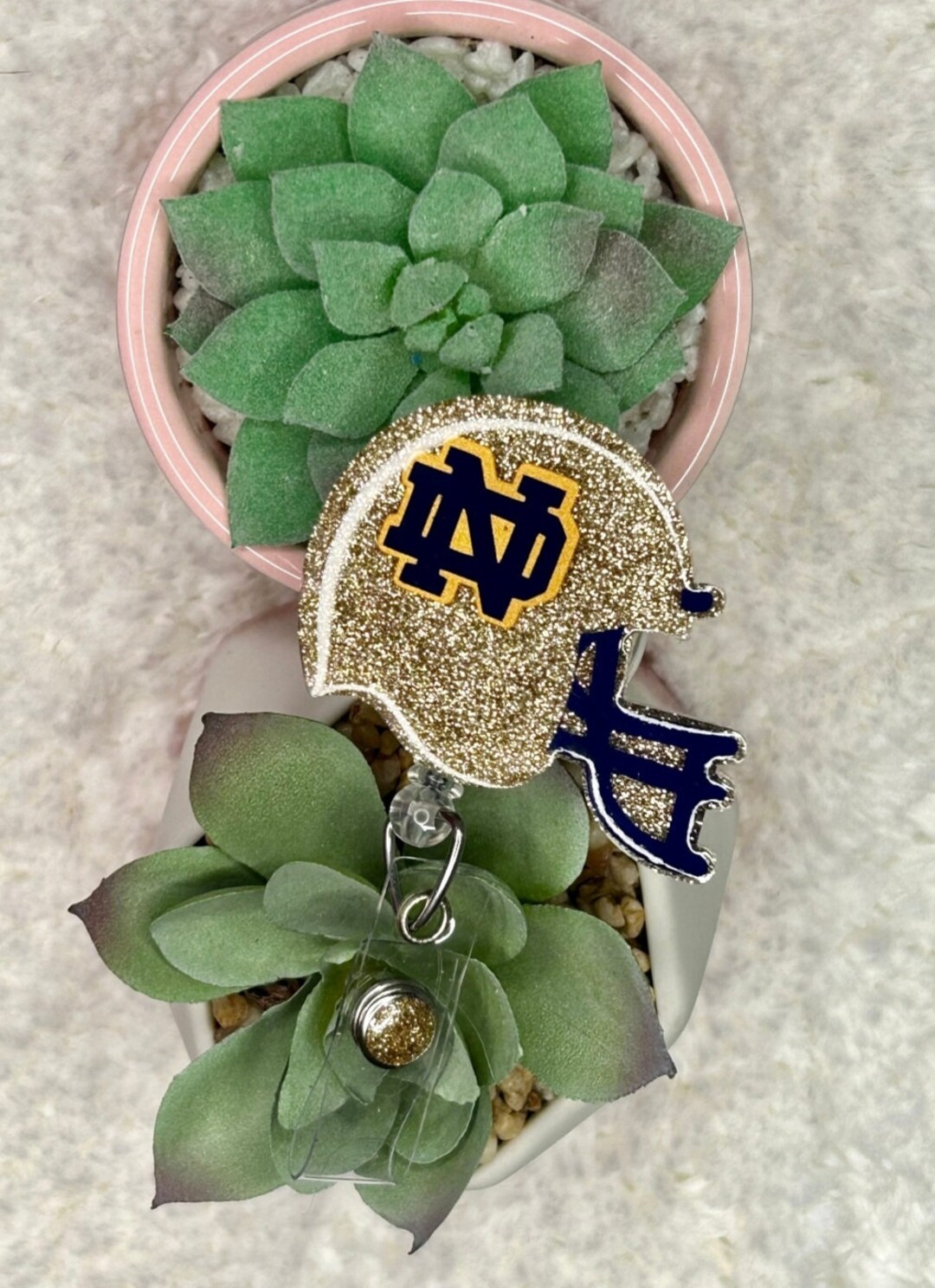 Football Inspired Helmet Interchangeable Badge/retractable Reel/id ...