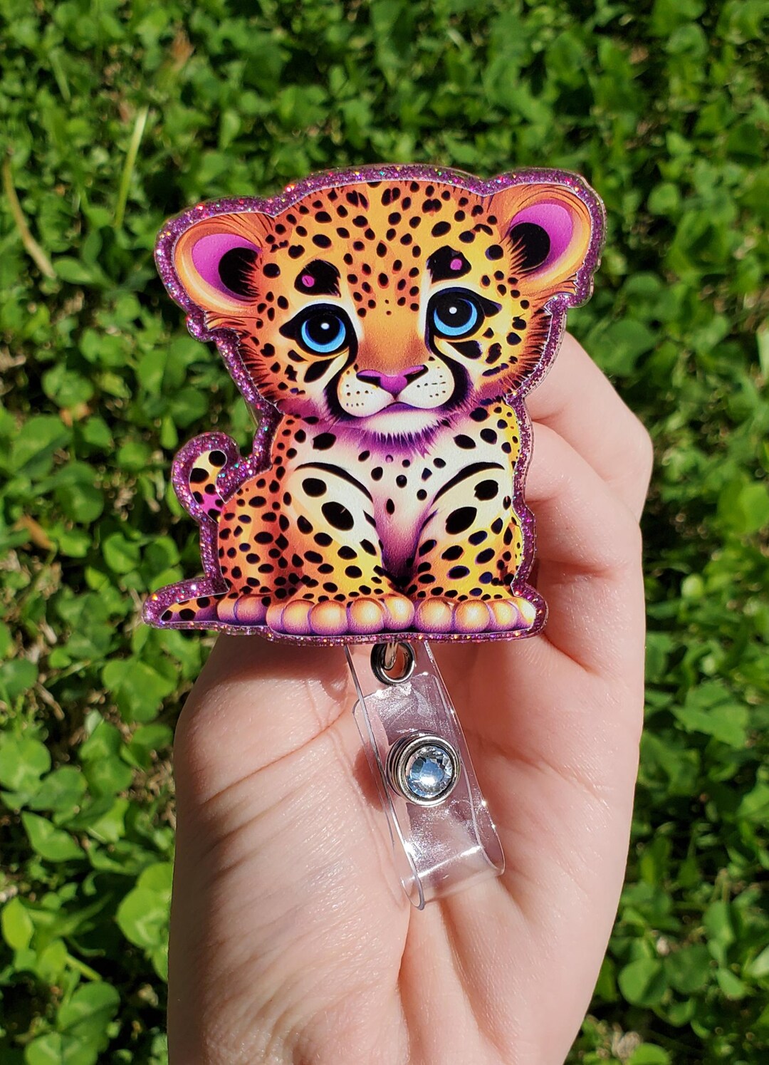 Leopard Interchangeable Badge/retractable Reel/id Holder - Etsy