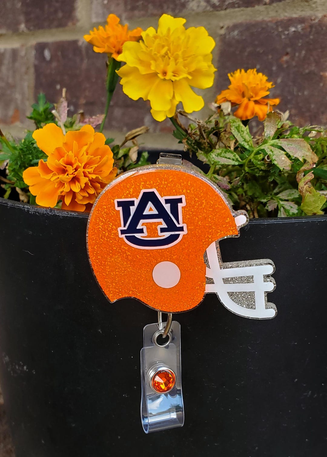 Football Inspired Helmet Interchangeable Badge/retractable Reel/id ...
