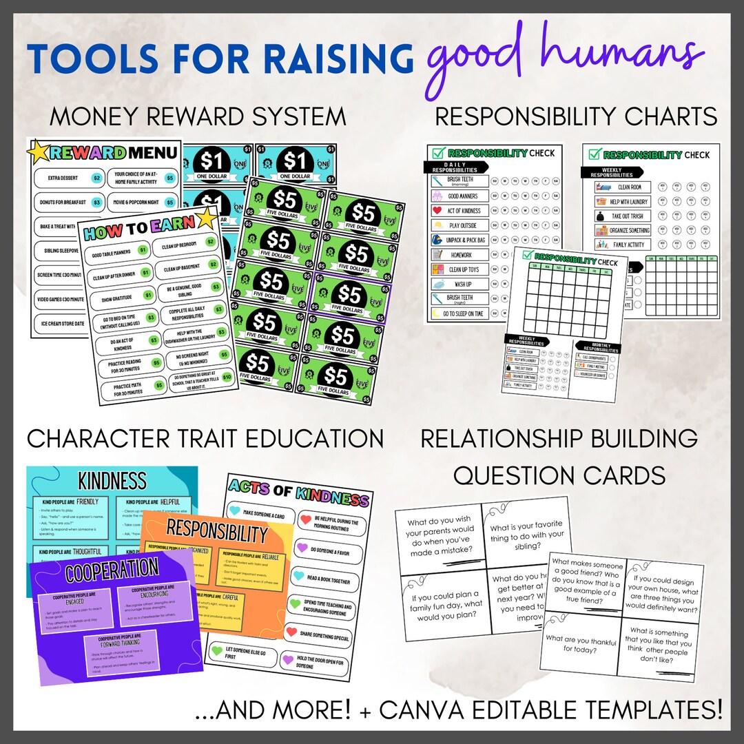 Kids Behavior System: Play Money, Rewards, Responsibility Chart ...