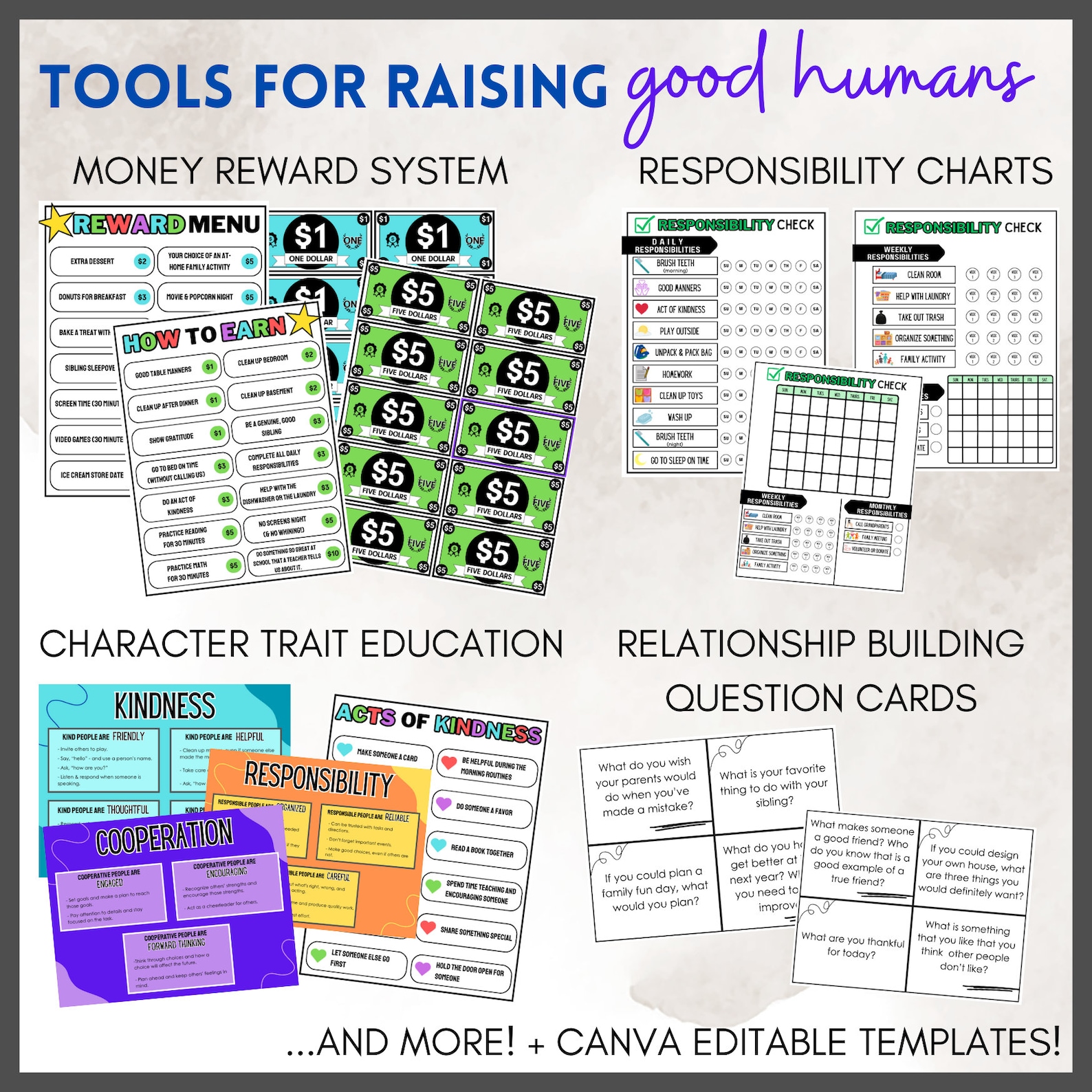 Kids Behavior System: Play Money, Rewards, Responsibility Chart ...
