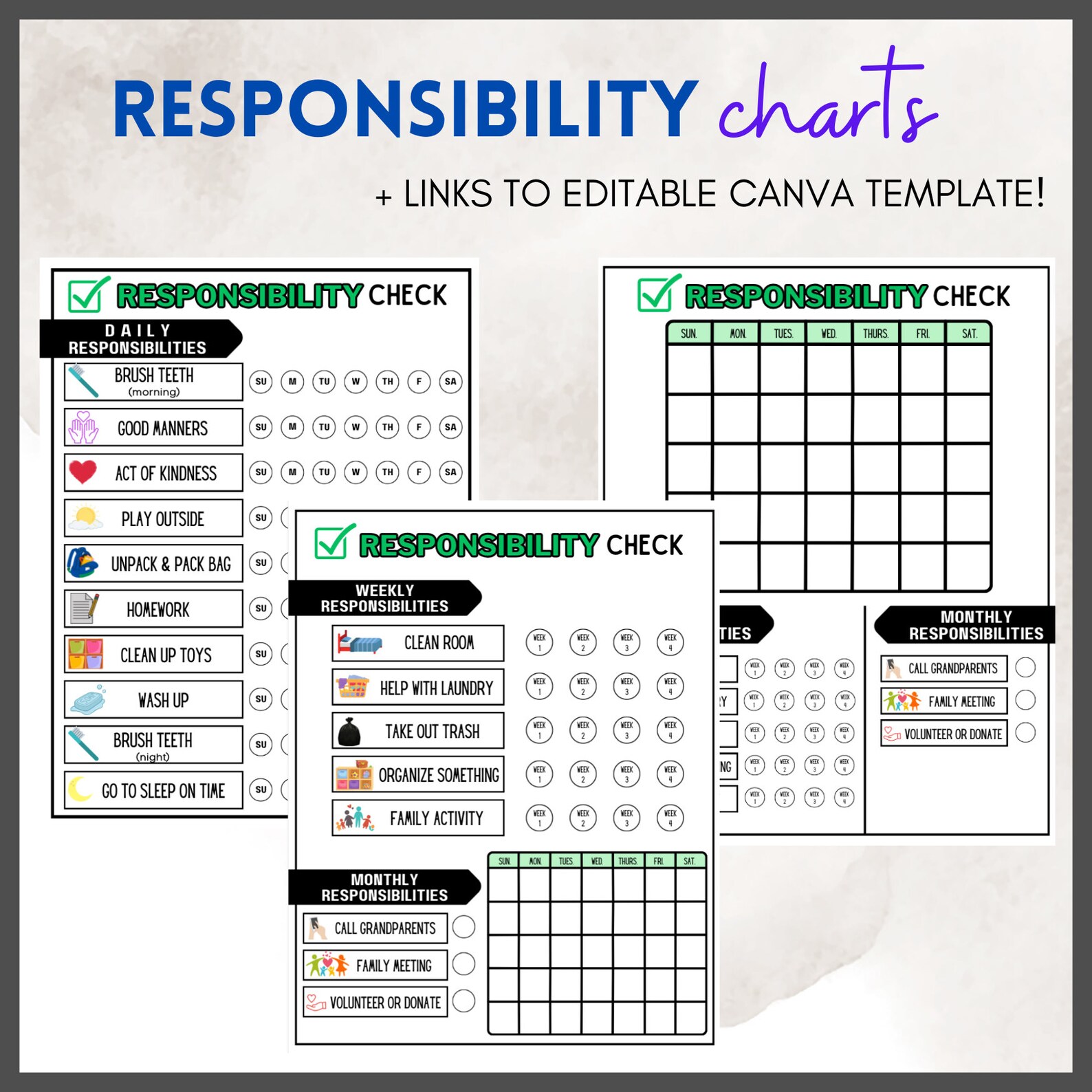 Kids Behavior System: Play Money, Rewards, Responsibility Chart ...