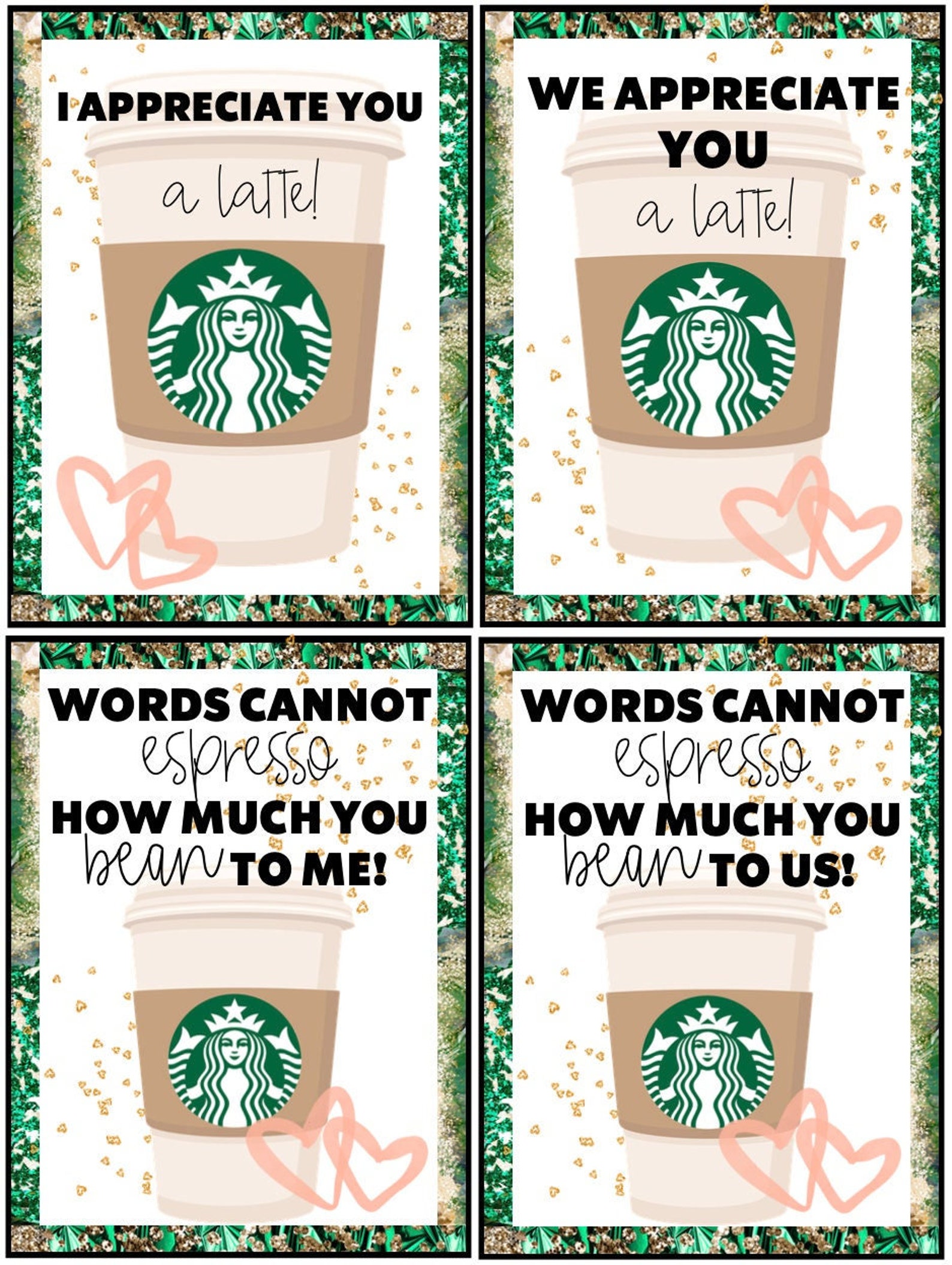 Starbucks Giftcard Notes - Etsy