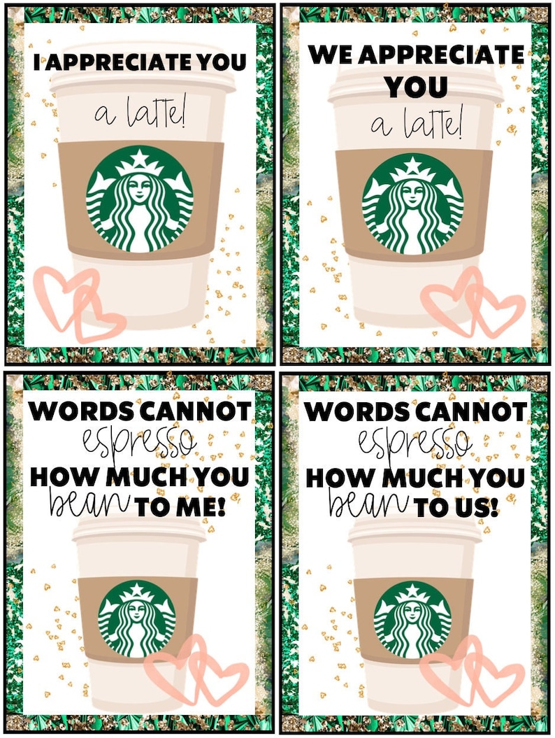 Starbucks Giftcard Notes - Etsy