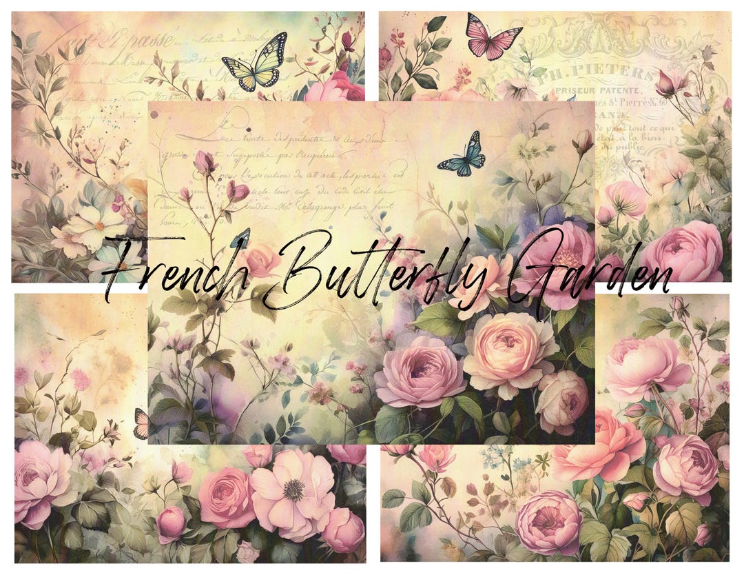 French Butterfly Garden - Etsy