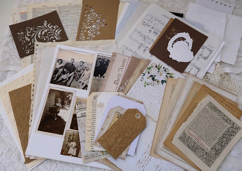 Junk Journal Paper Pack, Art Journaling, Scrapbooking, Ephemera ...