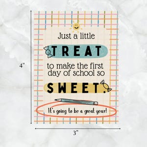 Just a Little Treat to Make the First Day of School so Sweet. It's ...