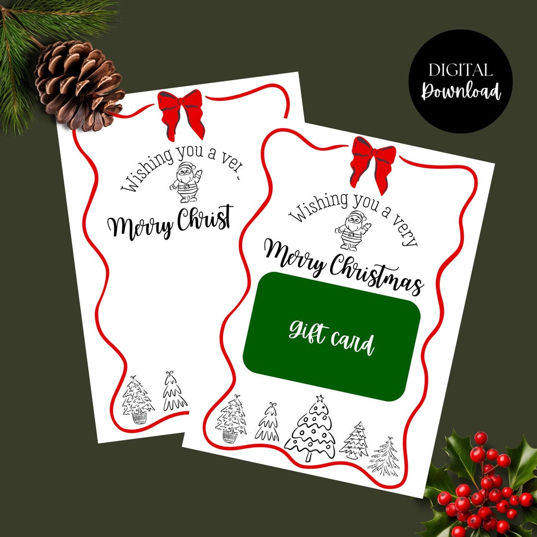 Wishing You a Merry Christmas Gift Card Holder 5" X 7" / From Student ...