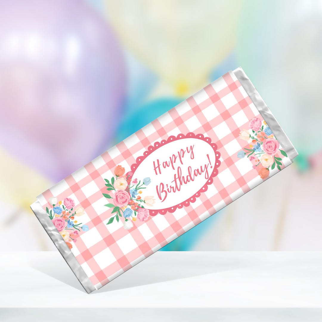 Happy Birthday Chocolate Candy Wrapper Printable, Gift for Students ...