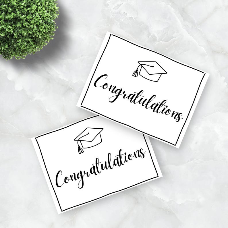 Graduation Sign: Congratulations Card, Printable Party Decor (PDF) - Etsy