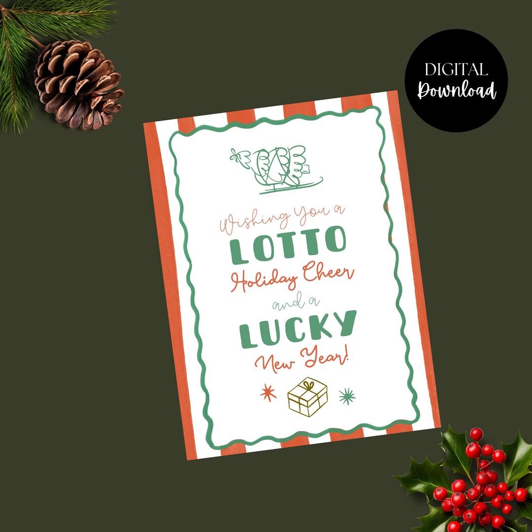 Wishing You a Lotto Holiday Cheer and a Lucky New Year! 3" X 4 ...