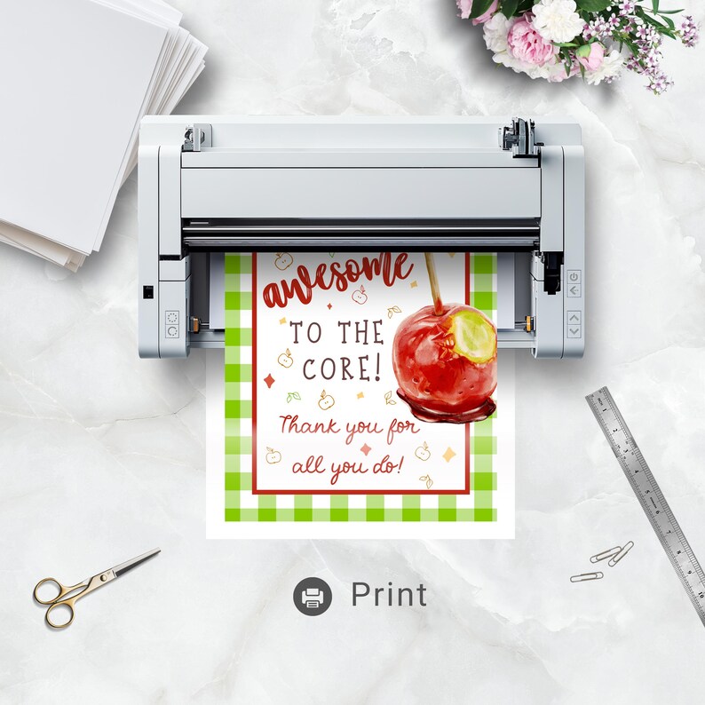 You Are Awesome to the Core! Thank You for All You Do! 8.5" X 11" Sign ...