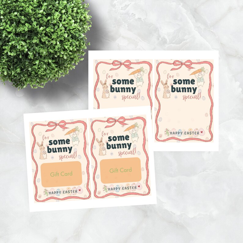 Printable Easter Gift Card Holder: Bunny Design (PDF) - Etsy