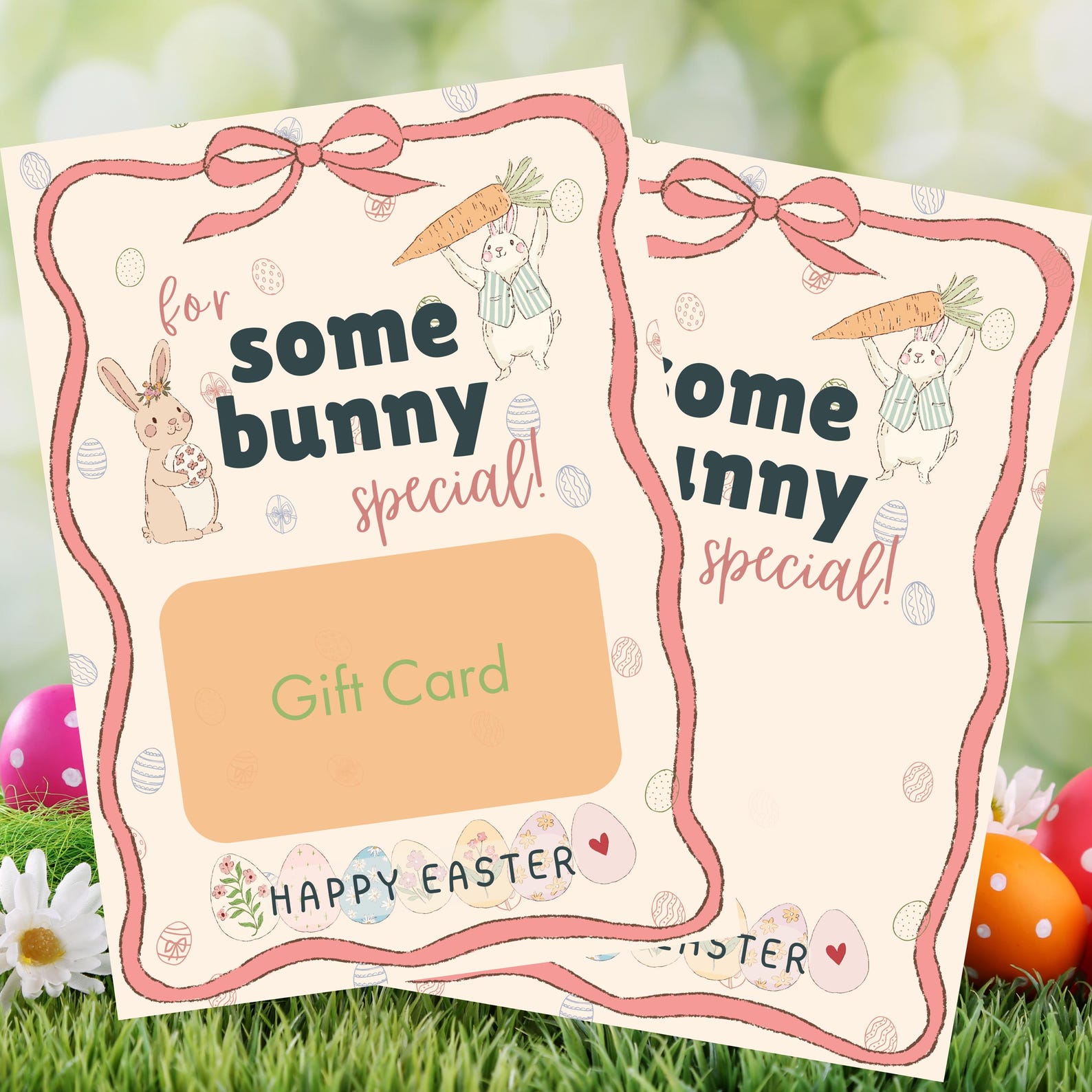 Printable Easter Gift Card Holder: Bunny Design (PDF) - Etsy
