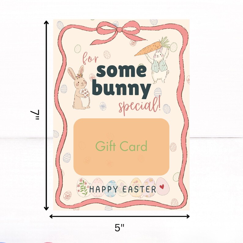 Printable Easter Gift Card Holder: Bunny Design (PDF) - Etsy