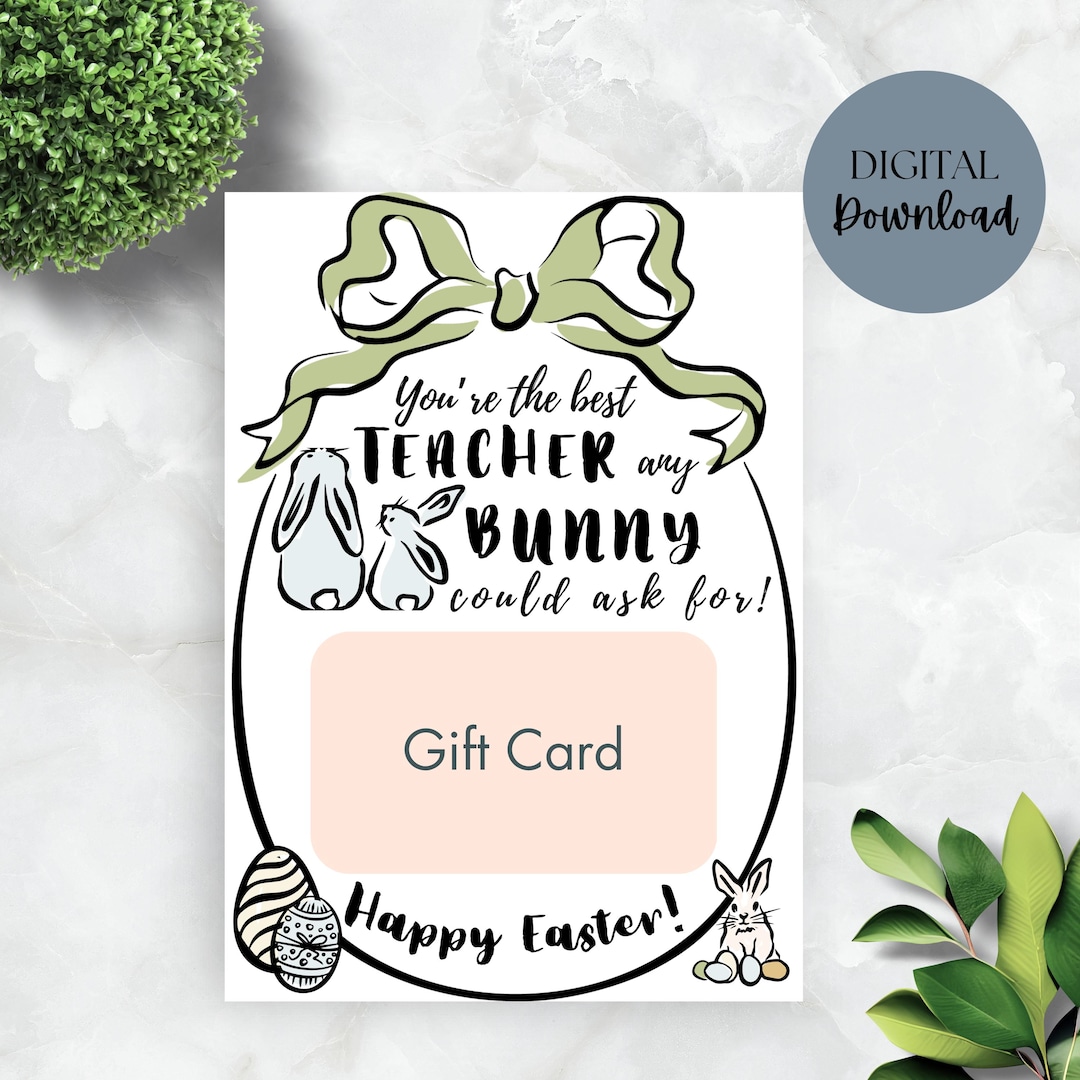 You're the Best Teacher Any Bunny Could Ask for - Happy Easter Gift ...