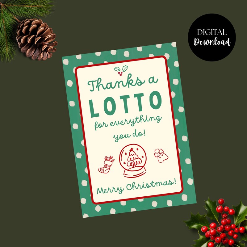 Lotto Christmas Tag - Etsy