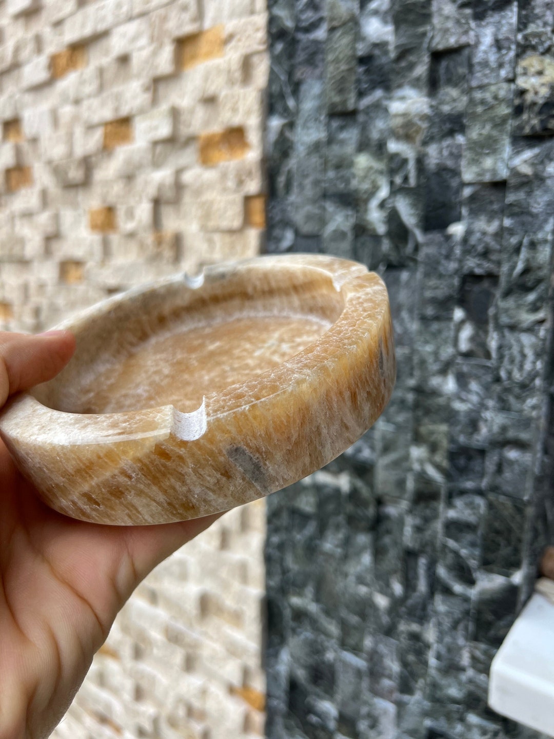 Personalized Marble Ashtray, Natural Marble Ashtray, Handmade Ashtray for Cigarette, Cigar ...