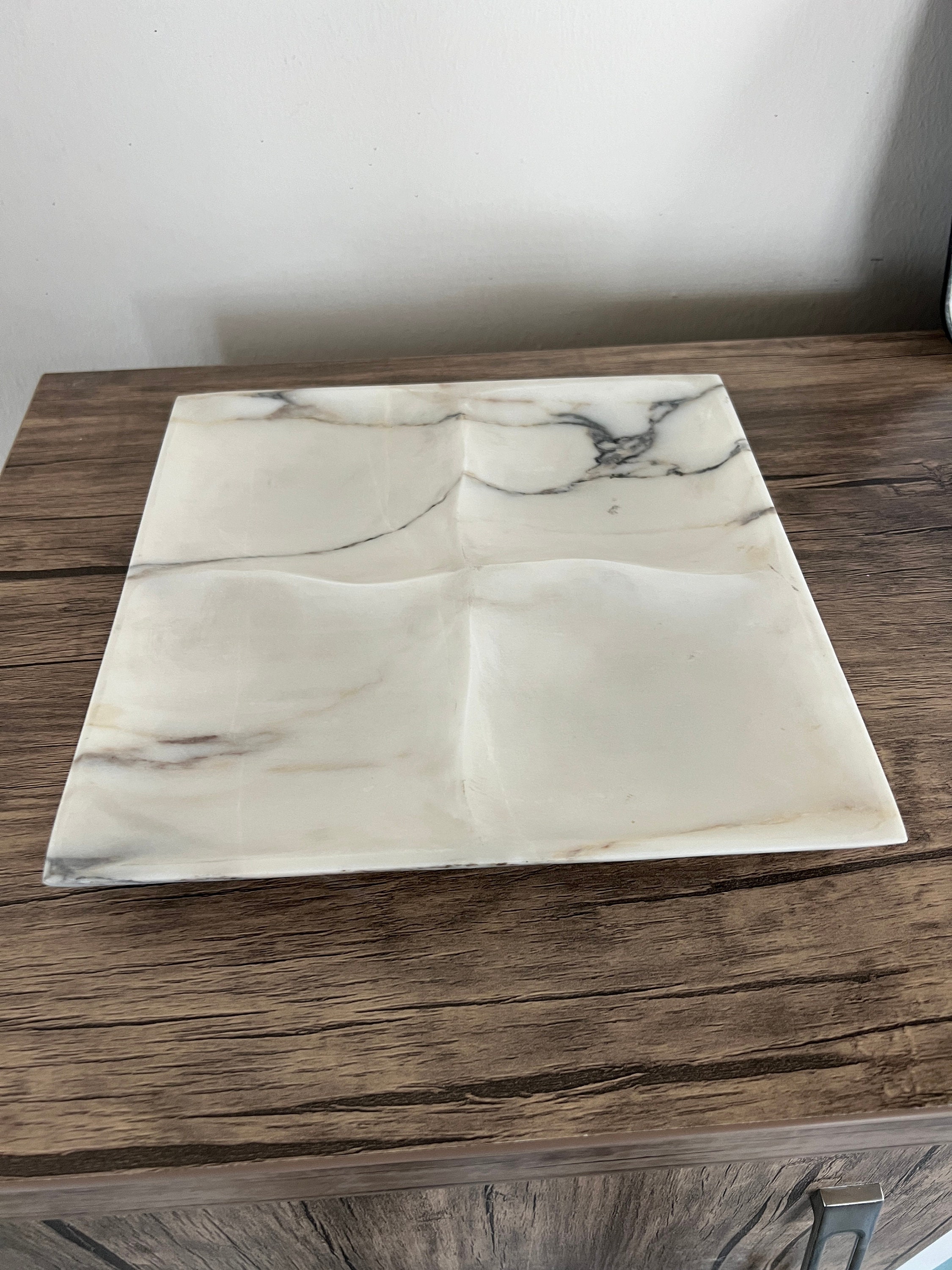 White Side Marble Fruit Plate, Marble Serving Board, Modern Marble Bowl, Decoration & Cake ...