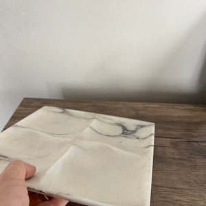 White Side Marble Fruit Plate, Marble Serving Board, Modern Marble Bowl, Decoration & Cake ...