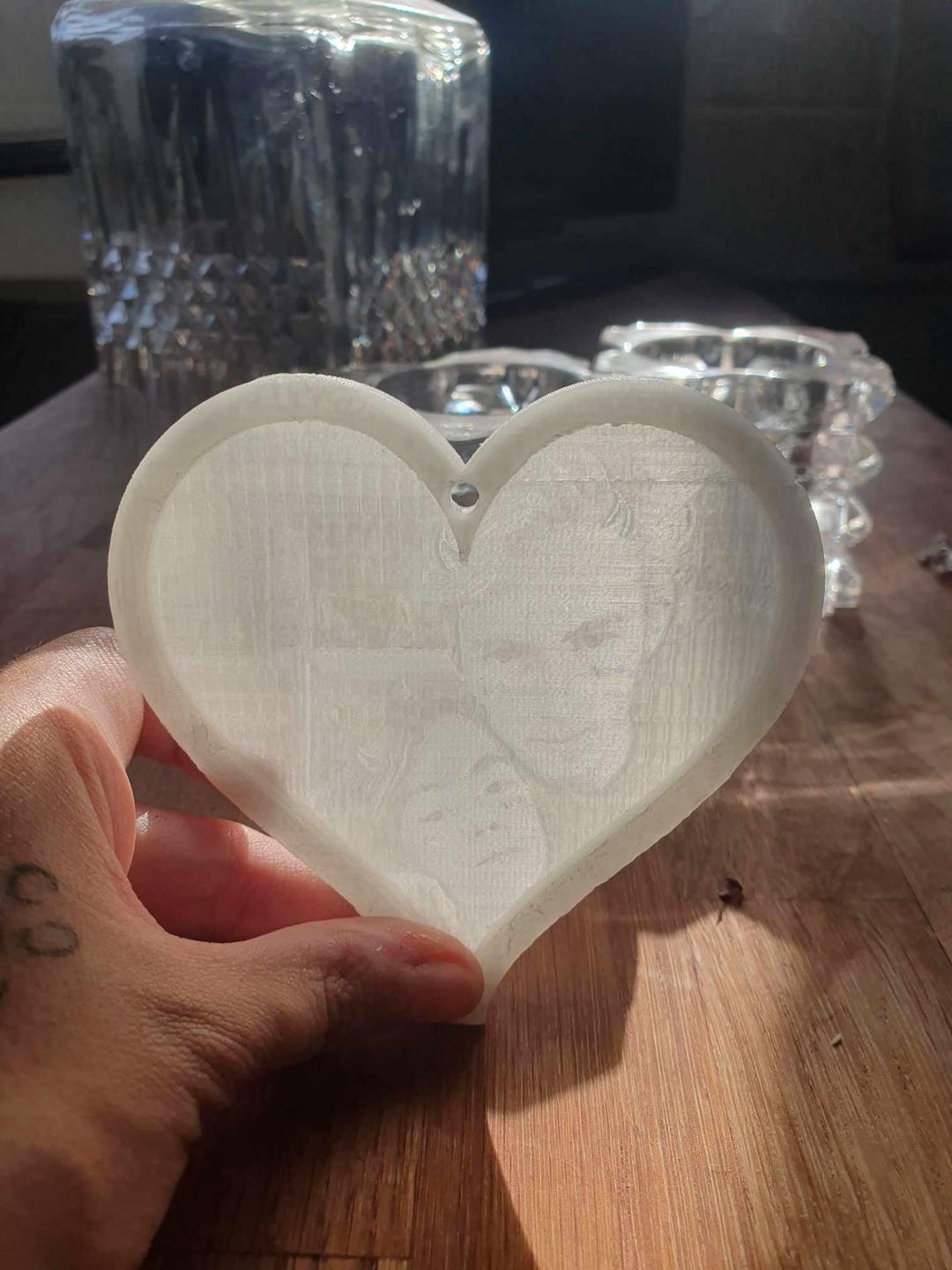 Heart Shaped Custom Lithophane - Etsy