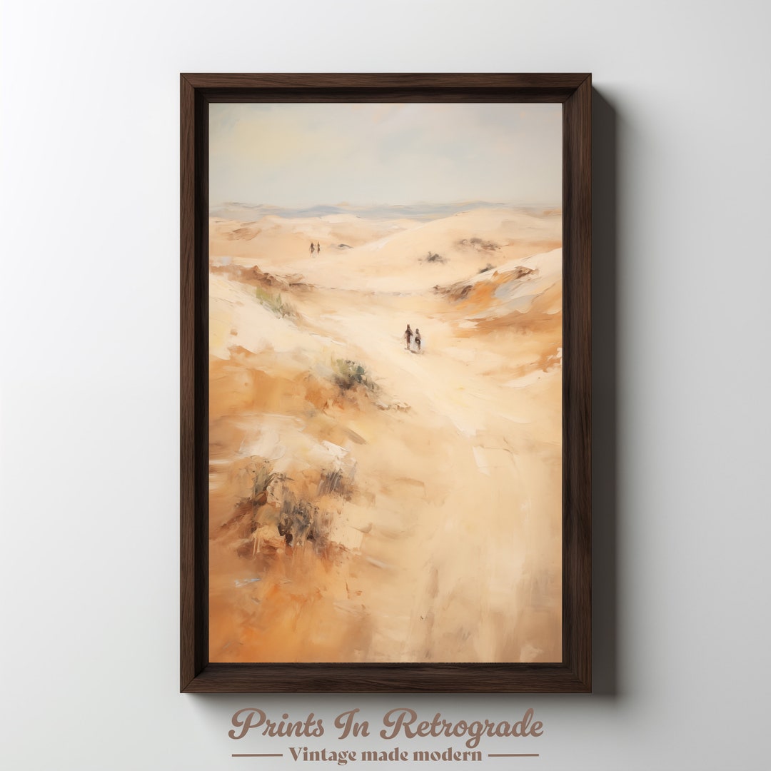 Sand Dune Walkers Digital Print - Oil Painting Family Trip - Printable ...