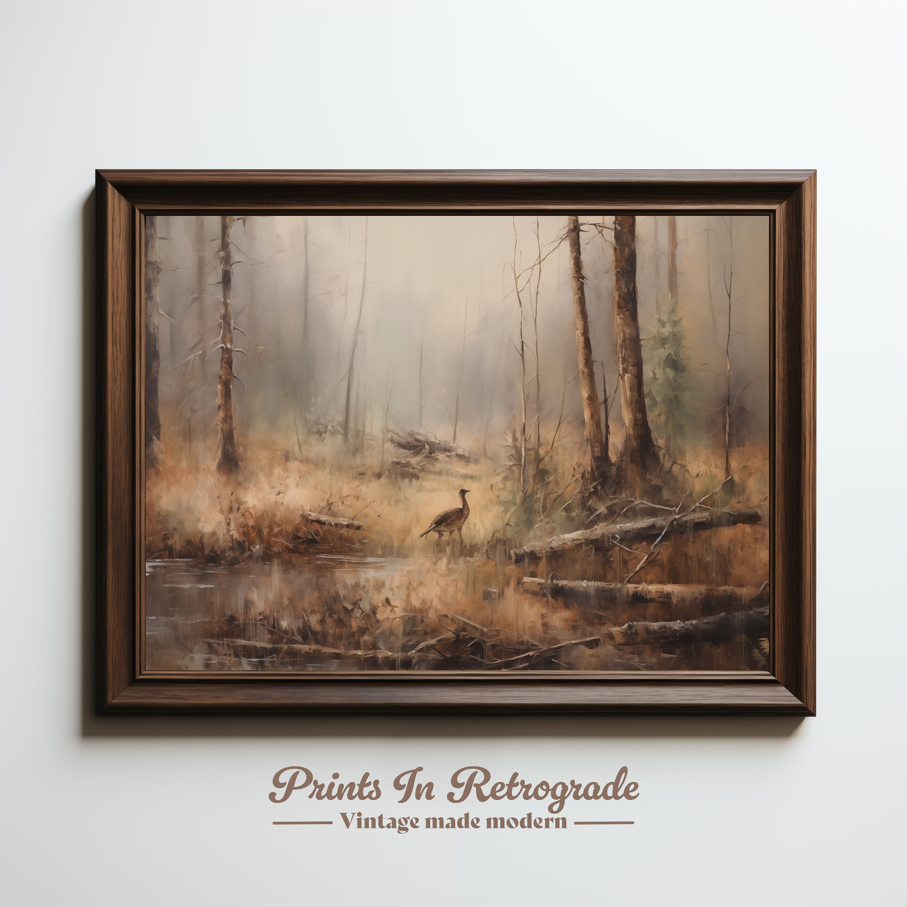 Wild Turkey Digital Print - Oil Painting - Animals in Nature - Wildlife ...