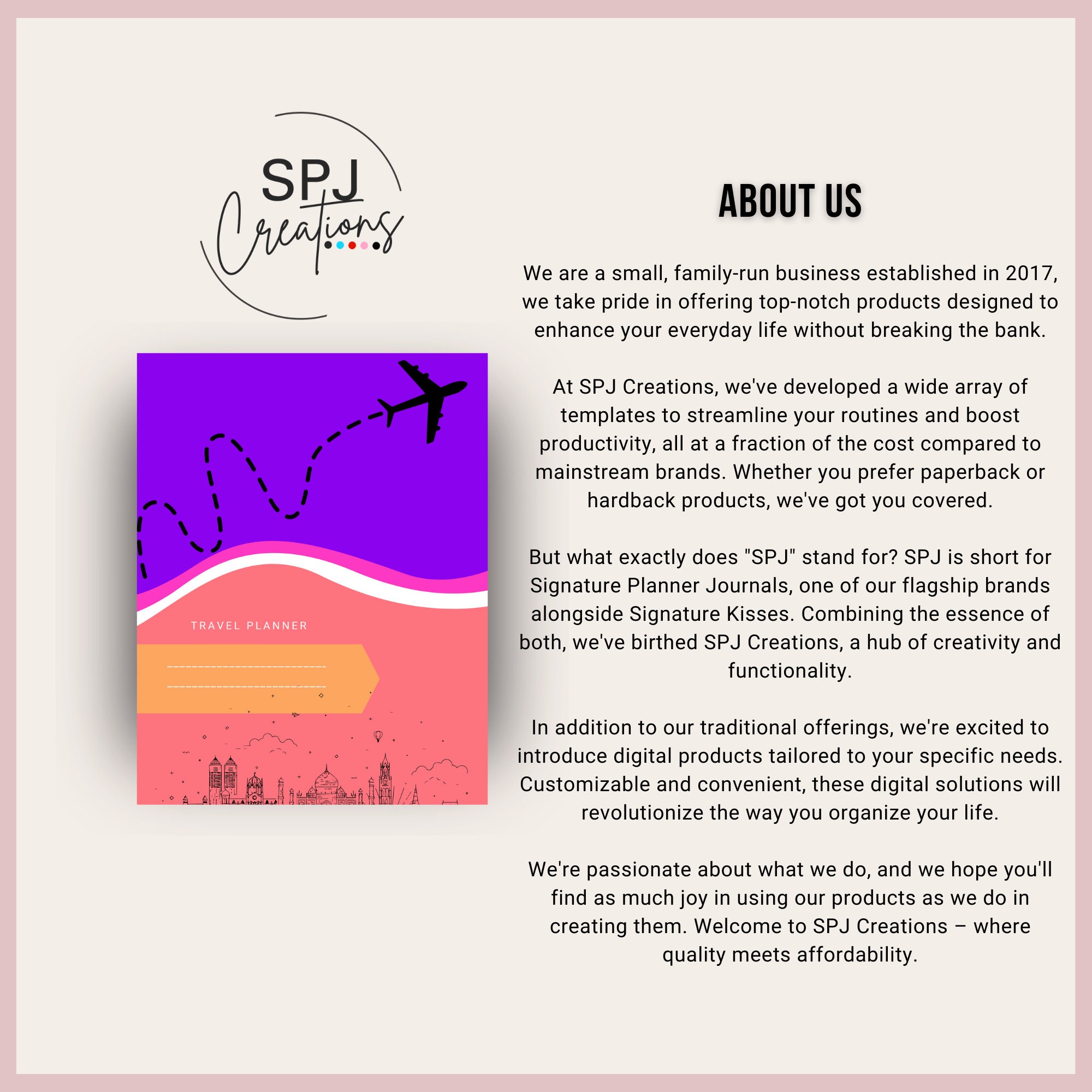 Travel Planner Digital Printable Trip Itinerary Planner Vacation