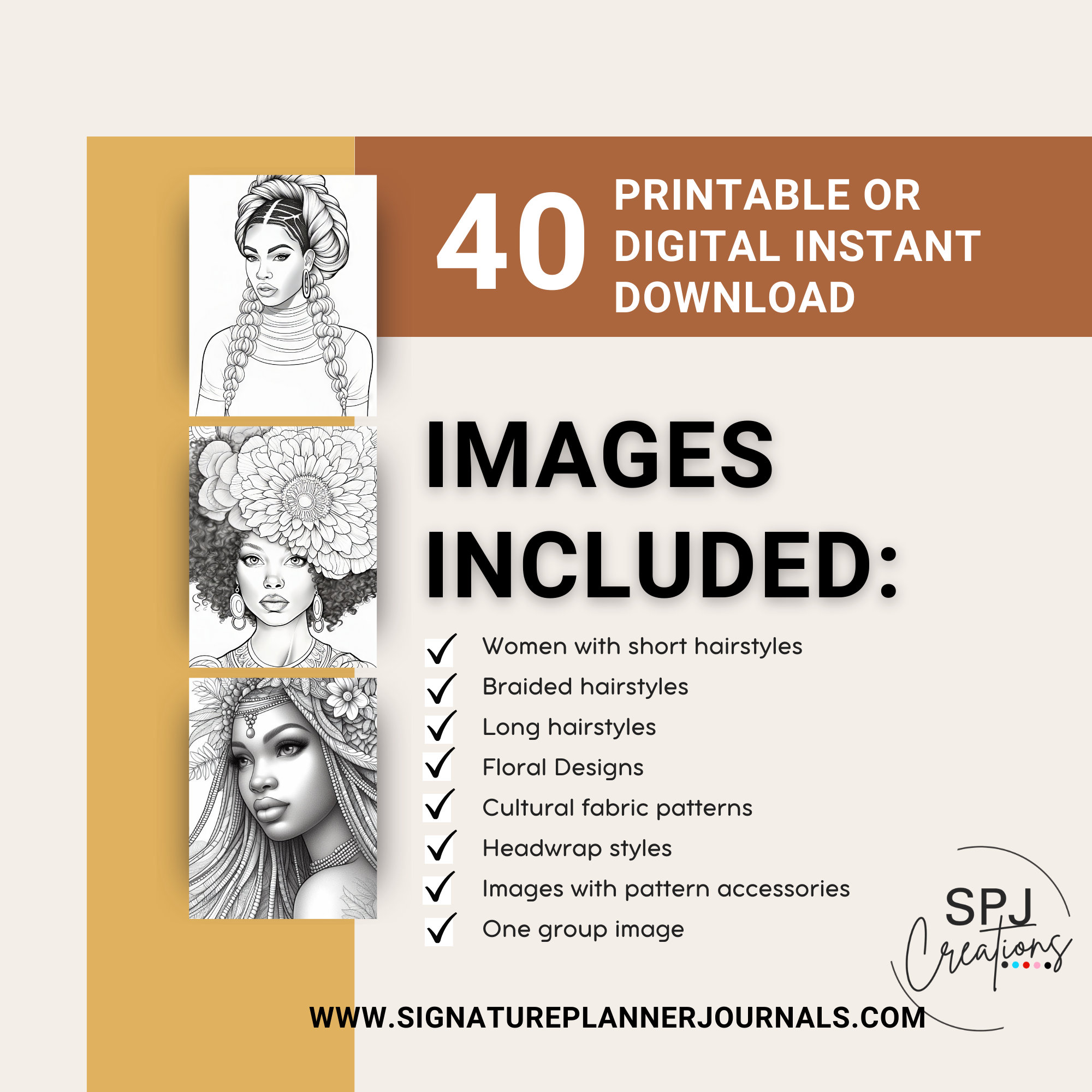 40 Strong Women Coloring Pages Adult Stress Relief, Adult Colouring ...