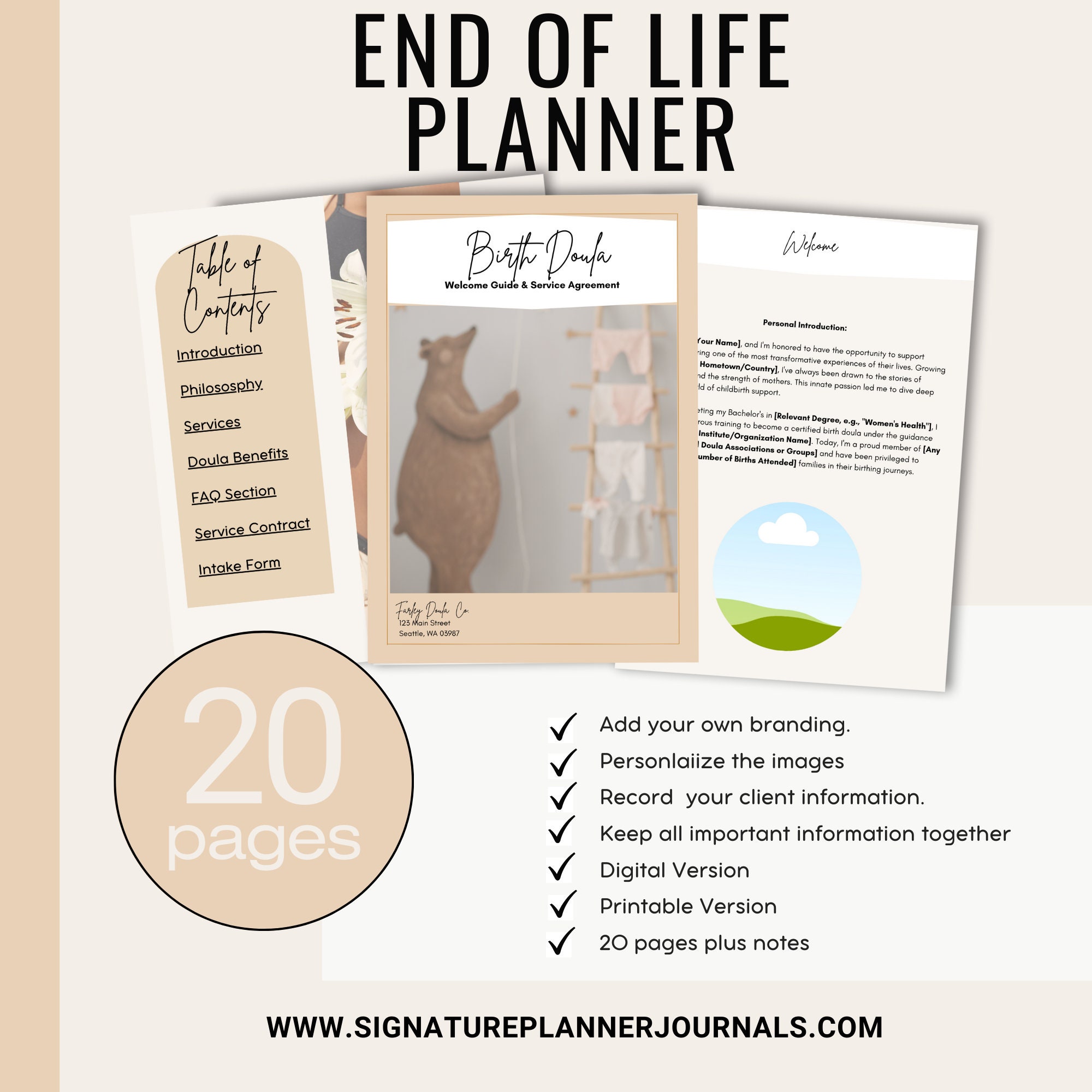 Editable Birth Doula Agreement Canva Template, Doula Client Forms, New ...