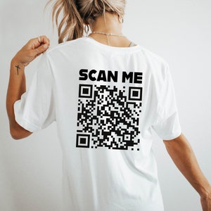Custom QR Code Shirt, Custom Text Shirt With Qr Code Shirt ...
