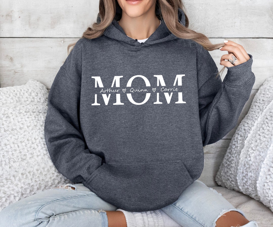 Custom Mom Hoodie, Mothers Day Hoodie, Custom Mom Shirt With Kids Names ...
