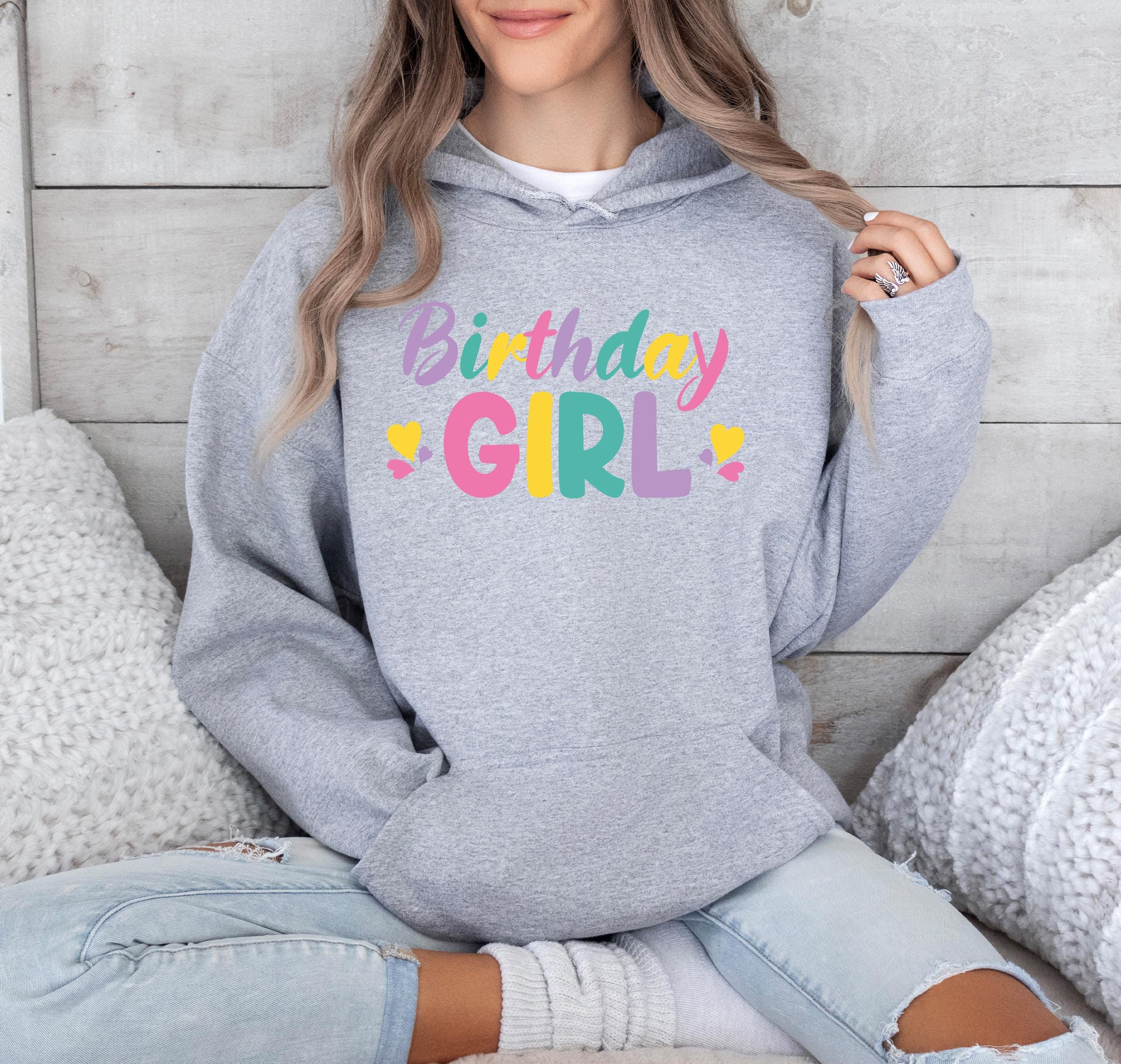 Custom Birthday Girl Hoodie, Girls Birthday Hoodie,birthday Toddler ...