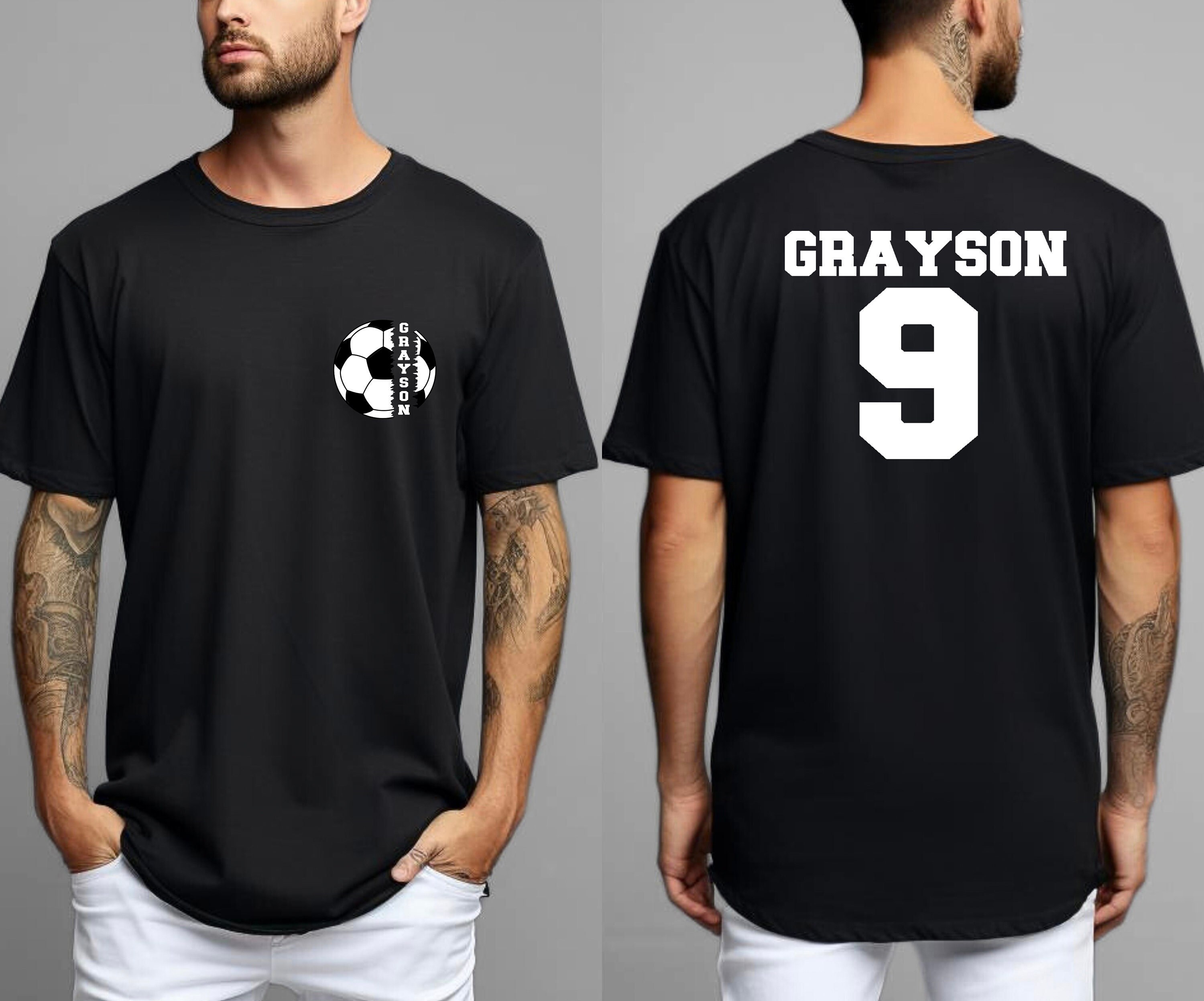 Custom Soccer Name Number Tshirt, Soccer Number Outfit, Personalized ...