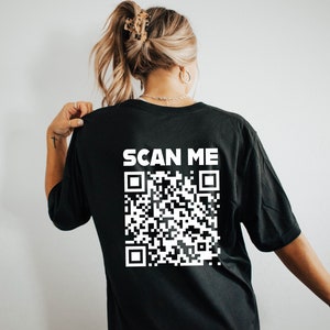 Custom QR Code Shirt, Custom Text Shirt With Qr Code Shirt ...